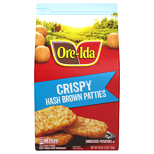 Ore Ida Shredded Potatoes Crispy Hash Brown Patties 48 oz | Frozen ...