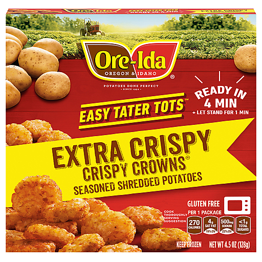 Ore Ida Easy Extra Crispy Tater Tots 4.5 oz | Frozen Potatoes ...
