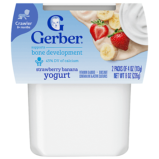 Gerber Crawler 8+ Months Strawberry Banana Yogurt 2 ea | Shop ...