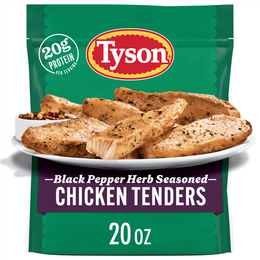 Tyson Chicken Tenders, Black Pepper Herb Seasoned 20 Oz | Chicken ...