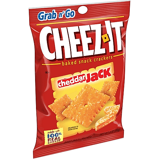 Cheez It Cheese Crackers, Cheddar Jack, Grab And Go 3.0 oz | Shop ...