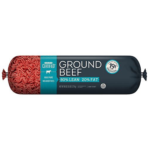 80%Lean Ground Chuck Tube | Ground Beef & Burgers | Sun Fresh