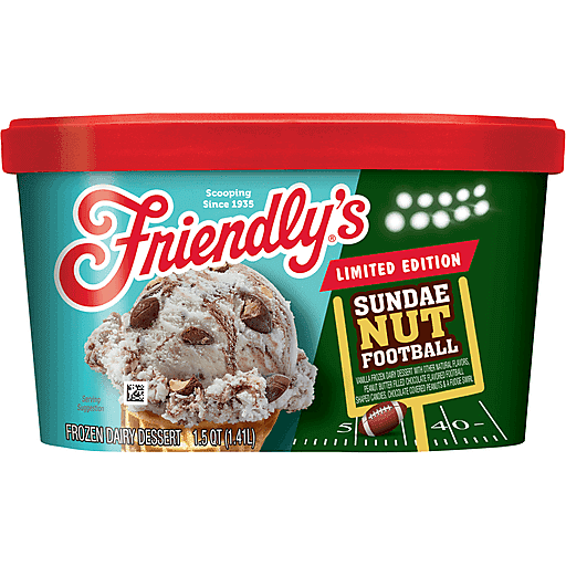 Friendly's Limited Edition Sundae Nut Football Ice Cream 1.5 qt | Ice ...
