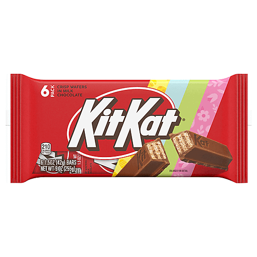 Kit Kat Wafers, In Milk Chocolate, Crisp, 6 Pack 6 ea | Packaged Candy ...
