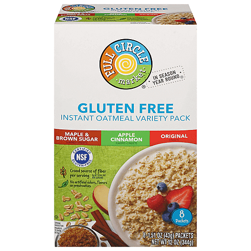 Full Circle Market Instant Oatmeal, Gluten Free, Maple & Brown Sugar ...