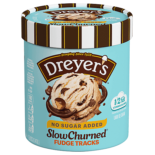 Dreyer's No Sugar Added Light Fudge Tracks Ice Cream 1.5 qt | Other ...