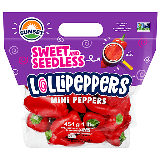 Sunset Sweet And Seedless Mini Peppers 1 lb | Produce | Sun Fresh