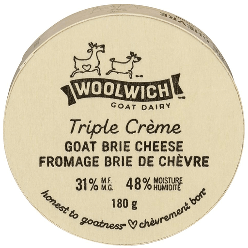 Woolwich Goat Dairy Goat Brie Cheese Triple Crème 31% M.F. | Natural ...
