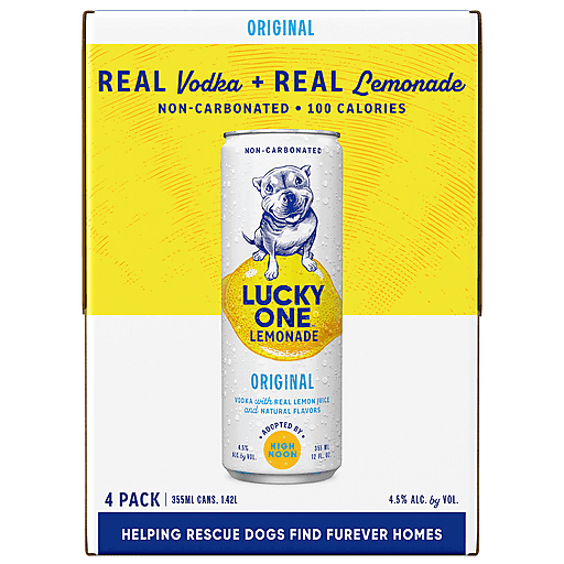High Noon Vodka + Lemonade, Original 4 ea | Beer, Wine & Spirits ...
