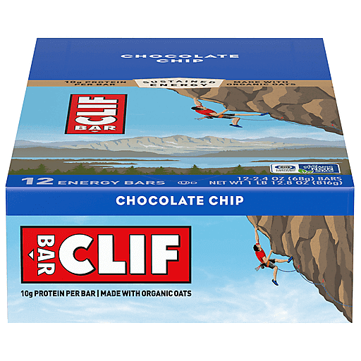 Clif Bar Chocolate Chip Energy Bars 12 ea | Bars | Donelan's Supermarkets