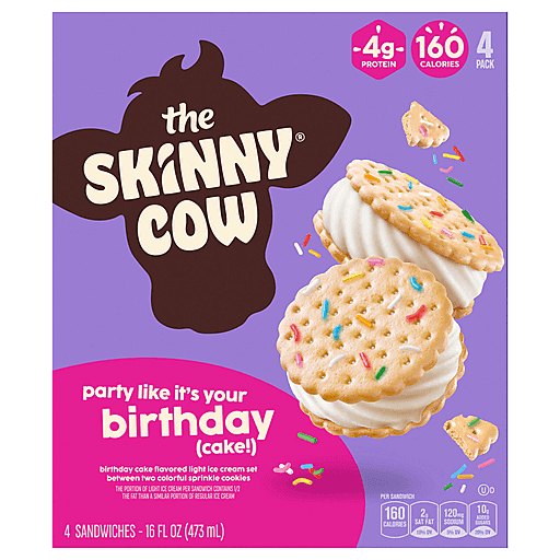 The Skinny Cow Sandwiches, Birthday Cake Flavored 4 ea | Frozen Foods ...