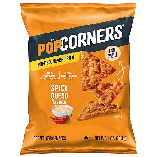 Pop Corners Spicy Queso Flavored Popped Corn Snacks 1 oz | Shop | Foodtown