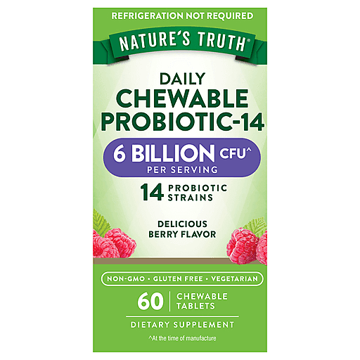 Nature's Truth Probio Chewable 6 Billion 60 Tab | Vitamins ...