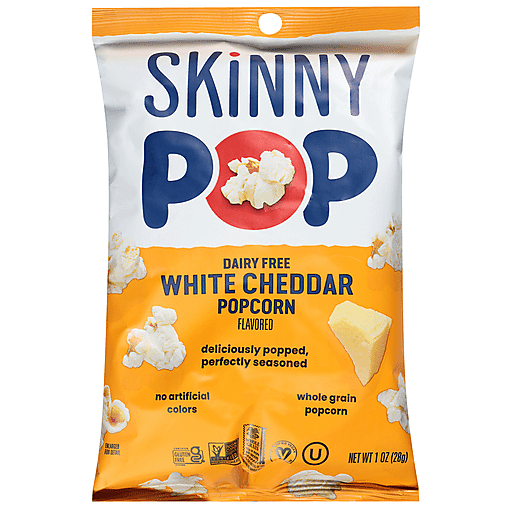 Skinny Pop Dairy Free White Cheddar Flavored Popcorn 1 oz | Popped ...