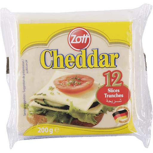 Zott Cheddar Cheese Slices | 200g | Cheese | Walter Mart