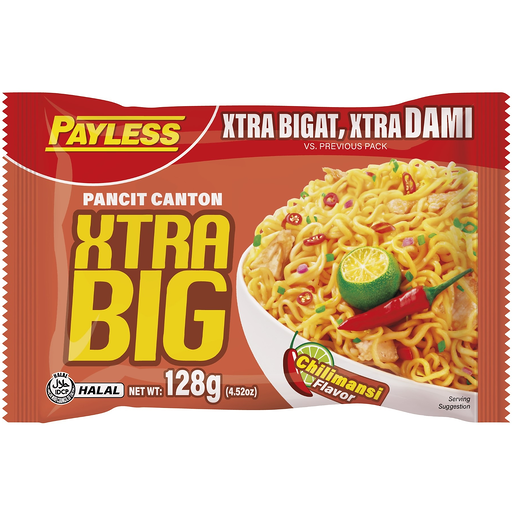 Payless Pancit Canton Xtra Big Chilimansi | 128g | Instant Noodles ...