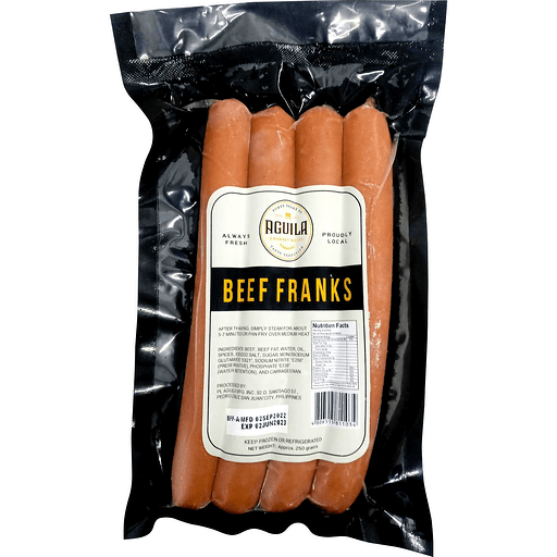 Aguila Beef Franks | 250g | Frozen Meats & Steaks | Walter Mart