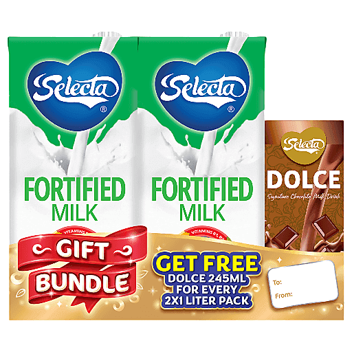 Selecta Fortified Milk FREE Dolce | 1L x 2s | Dairy & Eggs | Walter Mart