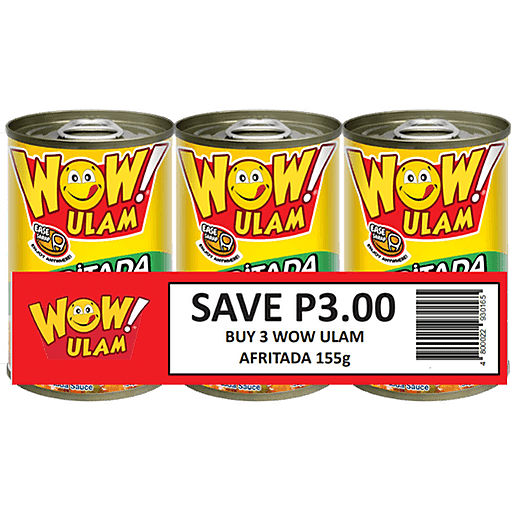 Wow Ulam Afritada (Save P3) | 155g x 3s | Canned Goods | Walter Mart