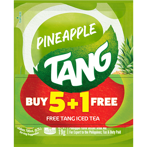 Tang Pineapple Juice | 19g x 5s + FREE Tang Iced Tea | Tang | Walter Mart