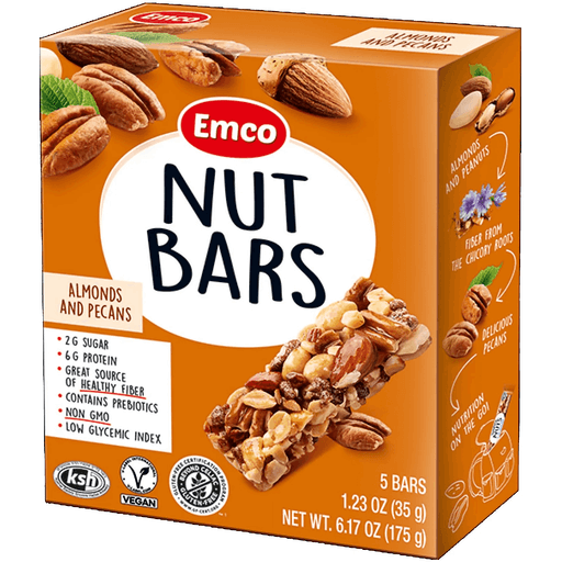 Emco Nut Bars Almonds and Pecans | 175g x 5s | Shop | Walter Mart