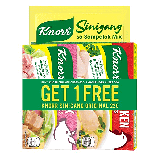 Knorr Cubes | 2s x 60g + Free Sinigang Mix | 22g | Shop | Walter Mart