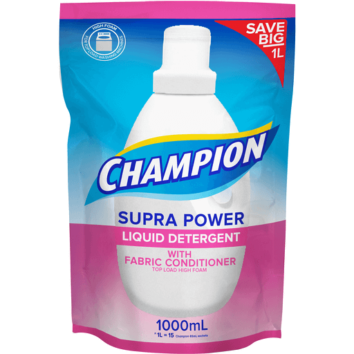 Champion Liquid Detergent with Fabcon | 1L | Shop | Walter Mart