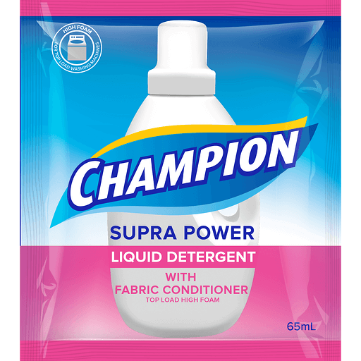 Champion Liquid Detergent W/ Fabcon 65ml 6s | Shop | Walter Mart