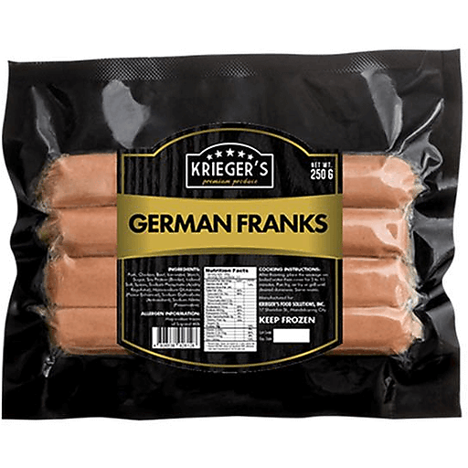 Kriegers German Franks 250g | Shop | Walter Mart