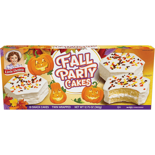 Little Debbie Fall Party Cakes Vanilla Twin Wrapped Snack Cakes, 10 ...
