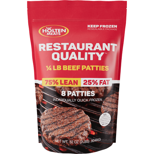 Holten Meats Patties, Beef 8 ea | Ground Meat Patties | Festival Foods ...