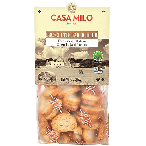 Casa Milo Bruschette, Garlic Herb 5.3 oz | Crackers | Festival Foods ...